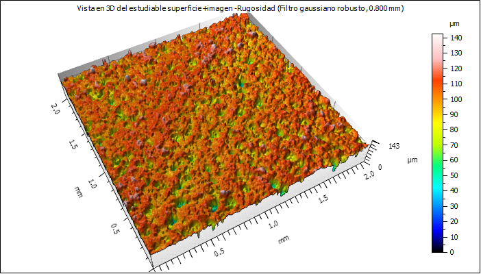 Estudio topográfico y dimensional de material poliuretano termoestable ...